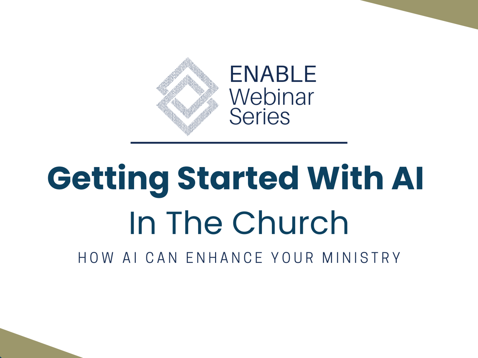 Enable Webinar | Getting Started With AI In The Church | Enable ...